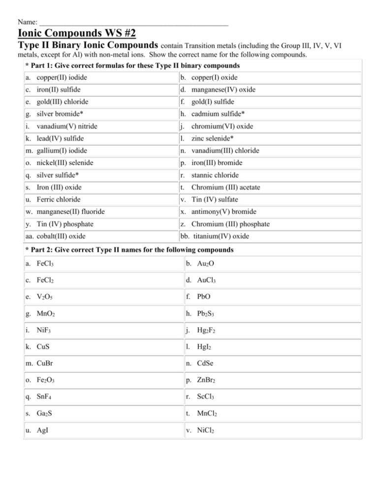 Ionic Compound Nomenclature Practice Worksheet - CompoundWorksheets.com Ionic Compound Nomenclature Practice Worksheet - CompoundWorksheets.com